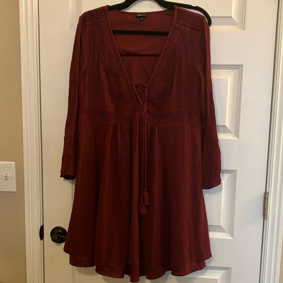torrid | Dresses | Torrid Red Long Sleeve Dress | Poshmark